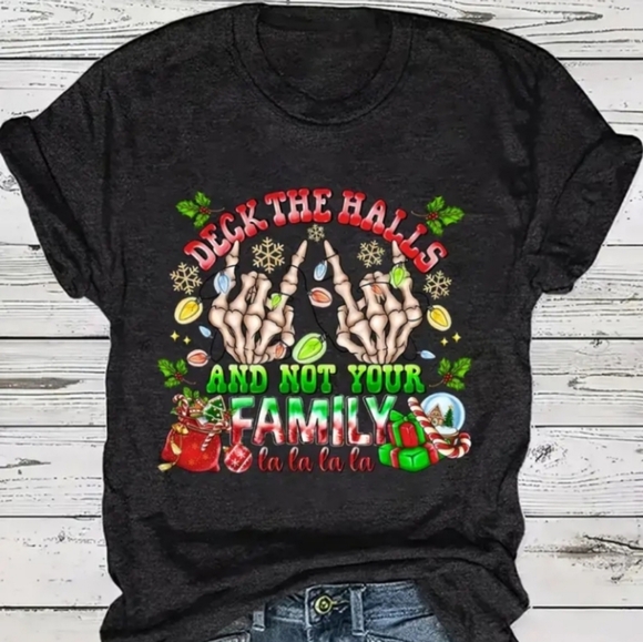 Tops | 5xjolly Asf New Graphic Tshirt Deck The Halls And Not Your ...